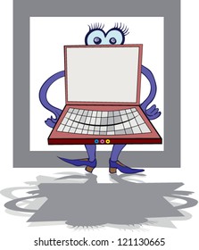 Notebook Eyes Stock Vector (Royalty Free) 121130665