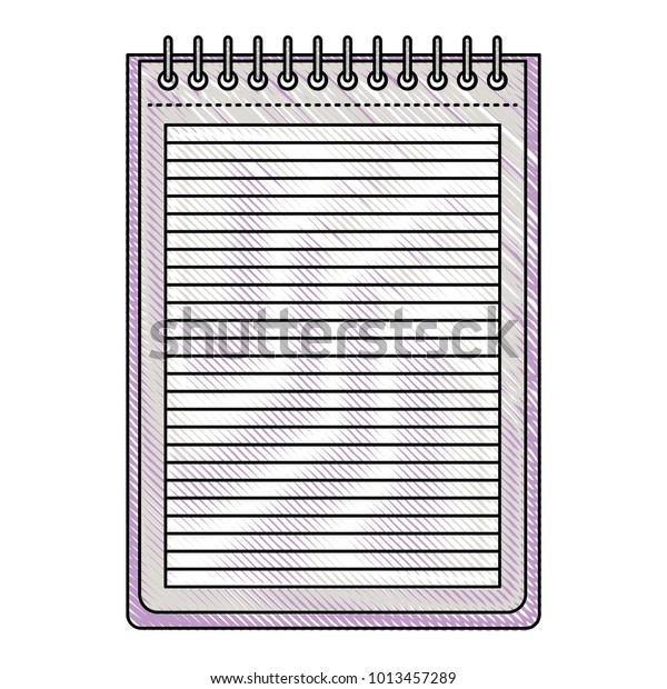 Notebook Horizontal Lines Metal Spiral On Stock Vector (Royalty Free ...