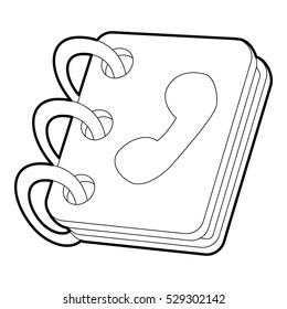 Notebook Icon Outline Illustration Notebook Vector Stock Vector ...