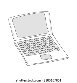 Notebook Line Art Black White Open Stock Vector (Royalty Free ...