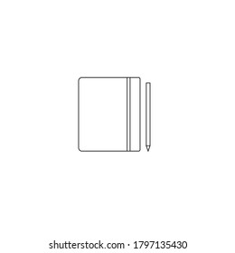 Notebook Logo Isolated On White Background Stock Vector (Royalty Free ...