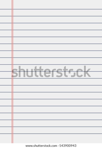 Notebook Paper Background Lined Paper Vector Stock Vector (Royalty Free ...