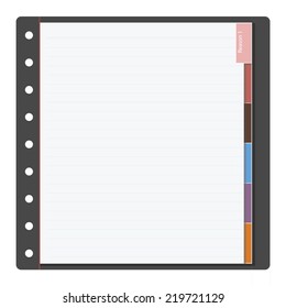 Notebook Paper Colorful Bookmark Stock Vector (Royalty Free) 219721129 ...