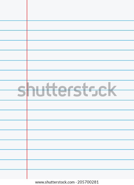 Notebook Paper Illustration On White Background Stock Vector (Royalty ...