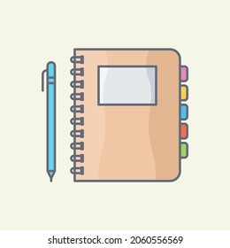 Notebook Pen Vector Illustration Stock Vector (Royalty Free) 2060556569 ...
