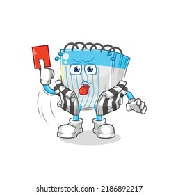 Notebook Referee Red Card Illustration Character Stock Vector (Royalty ...