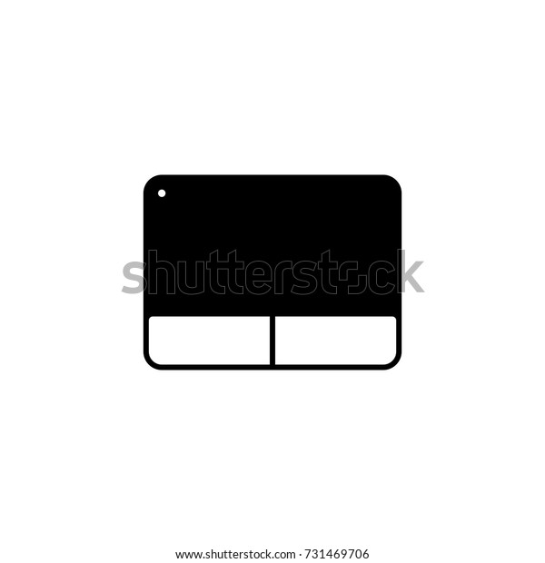 Notebook Touchpad Icon Black Sign Design Stock Vector (Royalty Free ...