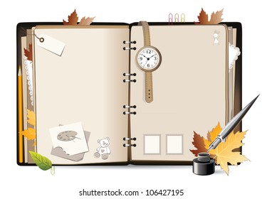 Notebook Vintage Stock Vector (Royalty Free) 106427195 | Shutterstock