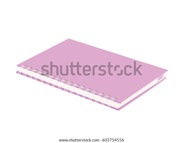 Notebooks Purple Realistic Vector Illustration Isolated Stock Vector ...