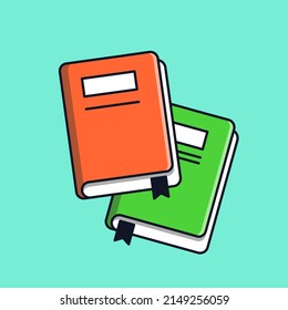 Notebooks Study Books Cartoon Illustration Stock Vector (Royalty Free ...