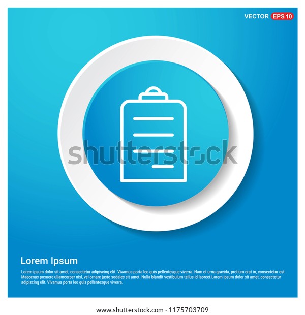 Notepad Icon Abstract Blue Web Sticker Stock Vector (Royalty Free ...