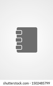 Notepad Vector Icon Black Illustration Isolated Stock Vector (Royalty ...
