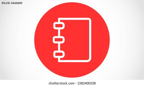Notepad Vector Icon Black Illustration Isolated Stock Vector (Royalty ...