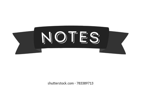 Notes Ribbon Banner Vector Set Stock Vector (Royalty Free) 783395944 ...