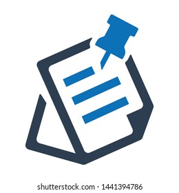 Notice Board Flat Vector Icon Stock Vector (Royalty Free) 1441394786 ...