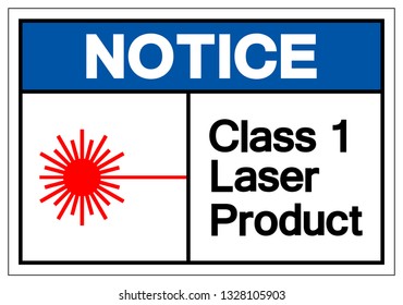 Notice Laser Operating Symbol Sign Vector Stock Vector (Royalty Free ...