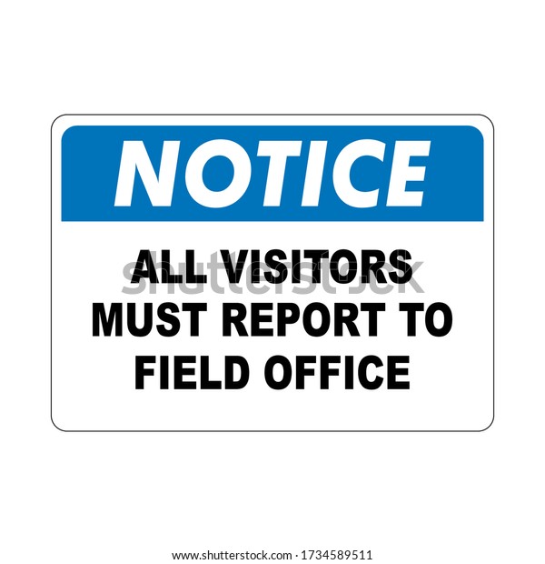 Notice Industrial Sign Vector Ready Print Stock Vector (Royalty Free ...