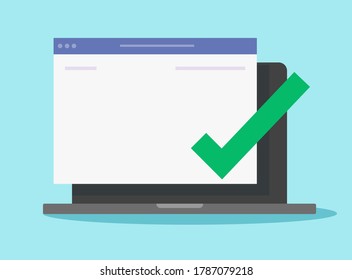 Website Success Notifications Check Marks Notice Stock Vector (Royalty ...
