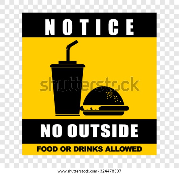 Notice No Outside Sticker Stock Vector (Royalty Free) 324478307