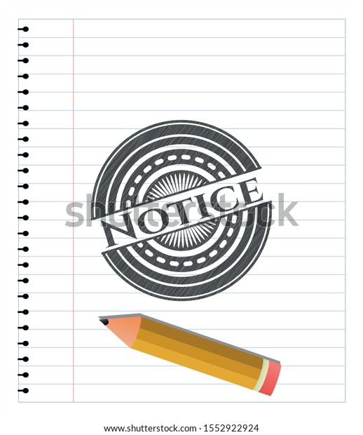 Notice Pencil Strokes Vector Illustration Detailed: เวกเตอร์สต็อก (ปลอด ...