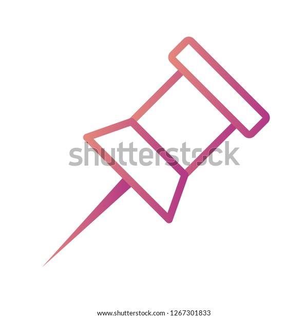 Notice Pin Vector Icon Sign Icon Stock Vector (Royalty Free) 1267301833 ...