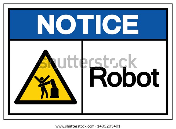 Notice Robot Symbol Sign Vector Illustration Stock Vector (Royalty Free ...