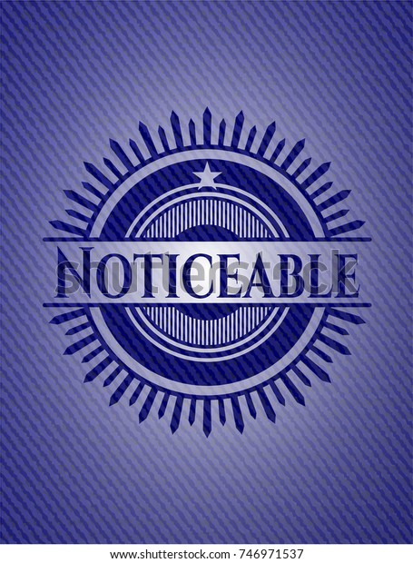 Noticeable Badge Jean Texture Stock Vector (Royalty Free) 746971537
