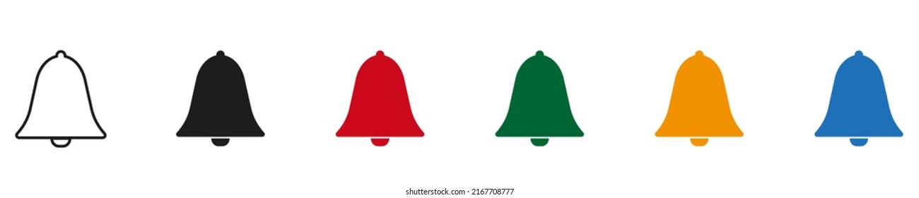 Notification Bell Icons One Bell Flat Stock Vector (Royalty Free ...