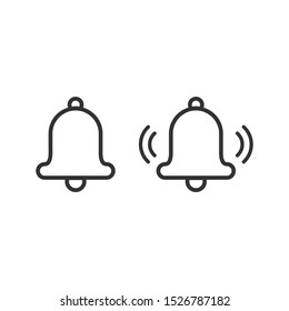 Notification Line Icon Isolated On White Stock Vector (Royalty Free ...