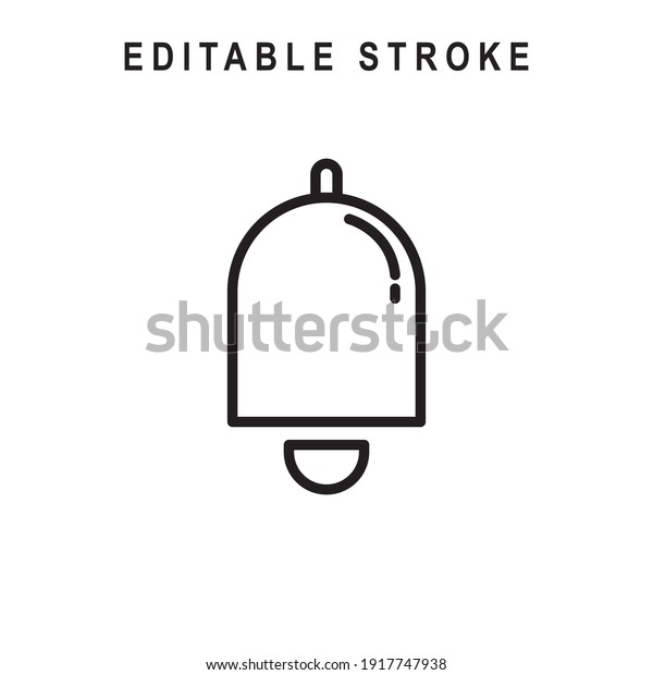 Notification Outline Icon Notification Line Art Stock Vector (Royalty ...
