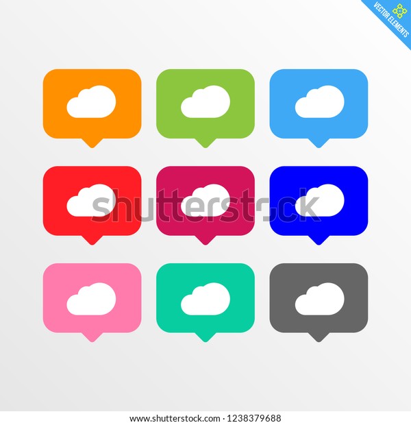 Notification Vector Symbol Multiple Colors Stock Vector (Royalty Free ...