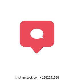 Notifications Comment Icon Vector Social Media Stock Vector (Royalty ...