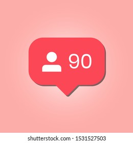 Notifications Icon Follower Icon Vector Social Stock Vector (Royalty ...