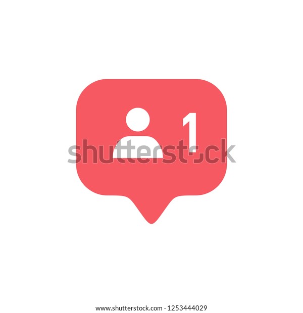 Notifications Icon Follower Icon Vector Social Stock Vector (Royalty ...