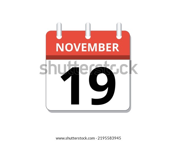 November 19th Calendar Icon Vector Concept Stock Vector (Royalty Free ... November 19th Calendar Icon Vector Concept Stock Vector (Royalty Free ...