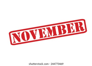 November Red Rubber Stamp Vector Over Stock Vector (Royalty Free ...