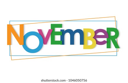 November Vector Letters Stock Vector (Royalty Free) 1046050756 ...