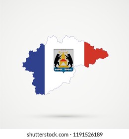 Novgorod Oblast Map Novgorod Oblast Flag Stock Vector (Royalty Free ...