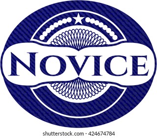 Novice Badge Denim Texture Stock Vector (Royalty Free) 424674784 ...
