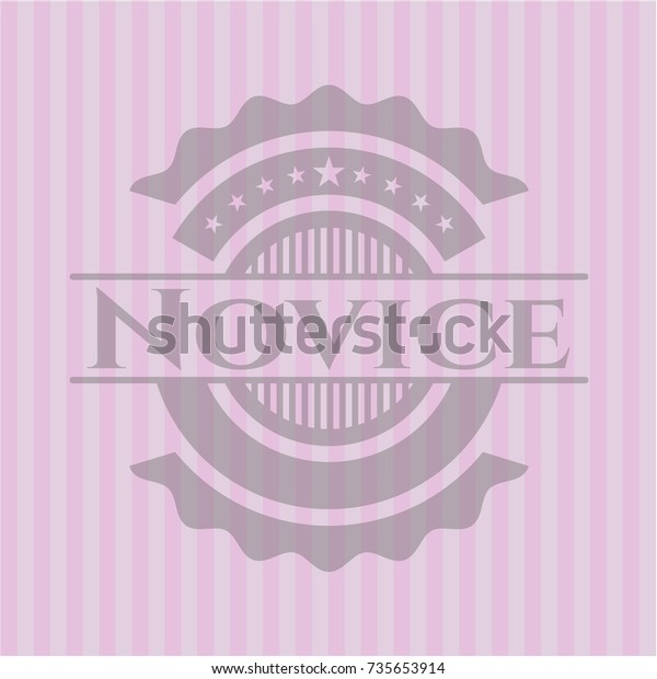 Novice Badge Pink Background Stock Vector (Royalty Free) 735653914 ...