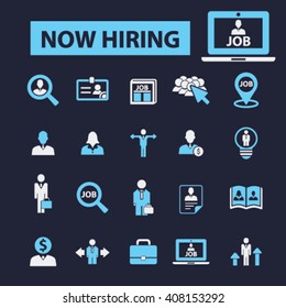 Now Hiring Icons Stock Vector (Royalty Free) 408153292 | Shutterstock