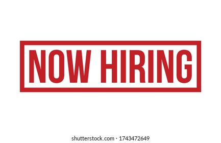 Now Hiring Rubber Stamp Red Now Stock Vector (Royalty Free) 1743472649 ...