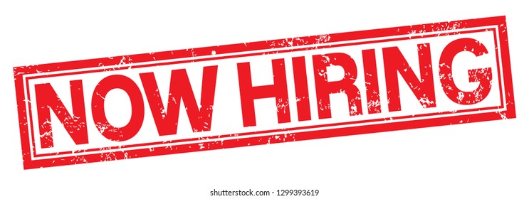 Now Hiring Vector Red Stamp Stock Vector (Royalty Free) 1299393619 ...