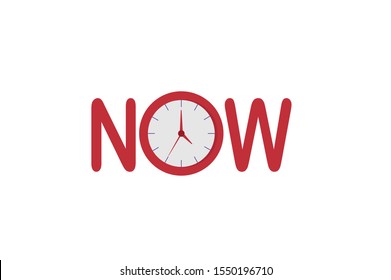 On Time Lettering Vector Design Illustration Stock Vector (Royalty Free ...