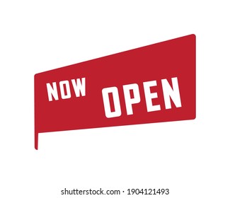 Now Open Icon Logo Template Illustration Stock Vector (Royalty Free ...
