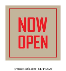 Now Open Red Tag Background Illustration Stock Vector (Royalty Free ...