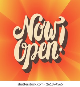 Now Open Sign Stock Vector (Royalty Free) 261874565 | Shutterstock
