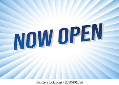 Now Open Word Concept Vector Illustration Stock Vector (Royalty Free ...