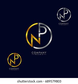 Nd Dn Logo Gold Silver Stock Vector (Royalty Free) 689579581