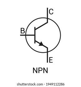 Npn Transistor Schematic Symbol Vector Stock Vector (Royalty Free ...